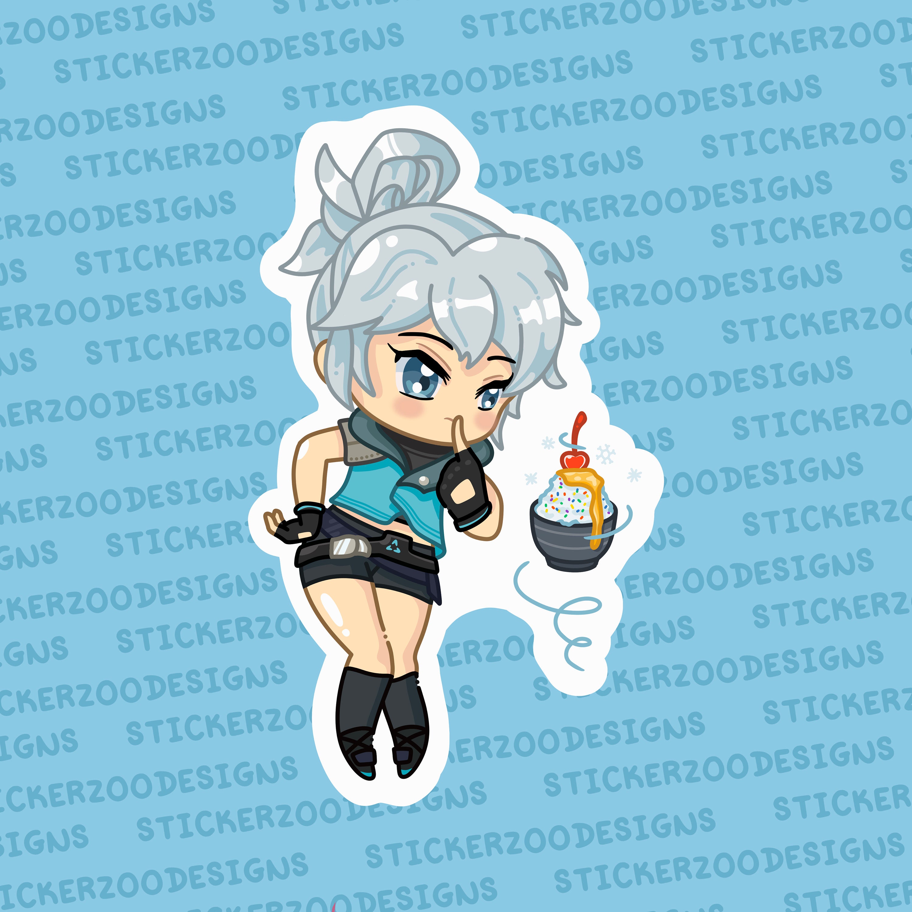 Valorant Agents Chibi Vinyl Stickers Waterproof Jett Reyna - Etsy