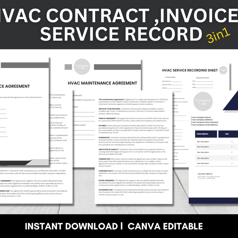 Hvac Proposal Template - Etsy