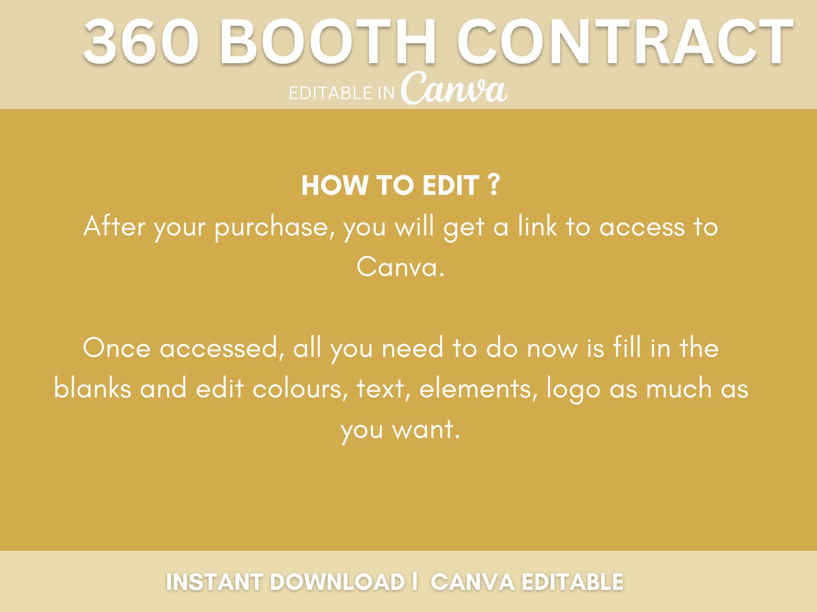 360 Photo Booth Contract 360 Booth Editable Contract Template, Photo ...