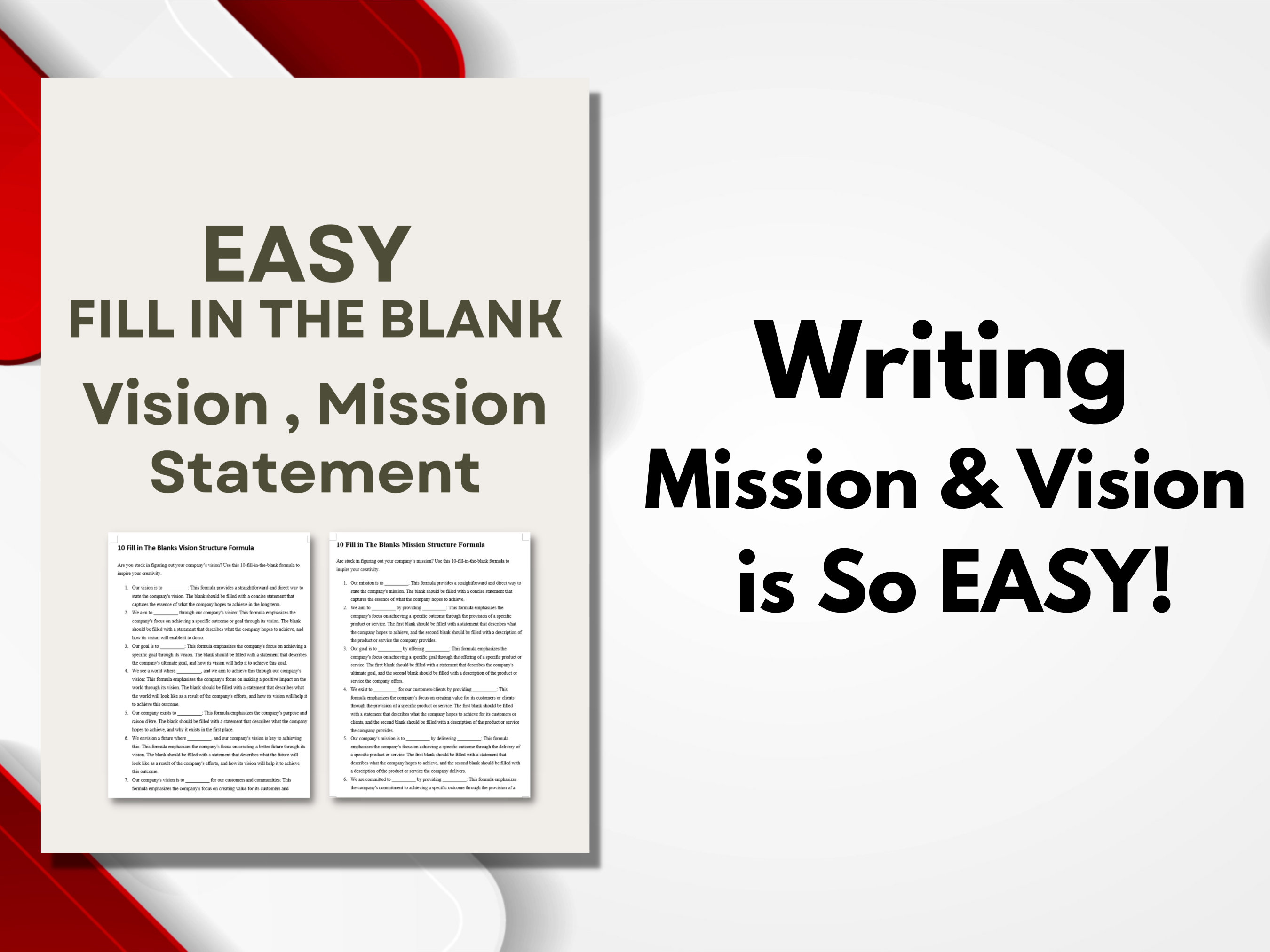 Our Mission And Vision Statement