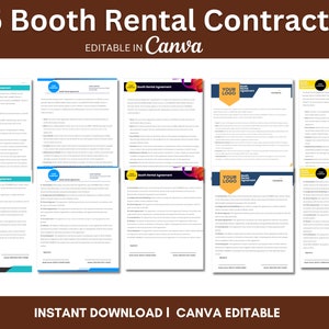 5 Booth Contract Templates,5 Styles Booth Templates, Booth Rental ...