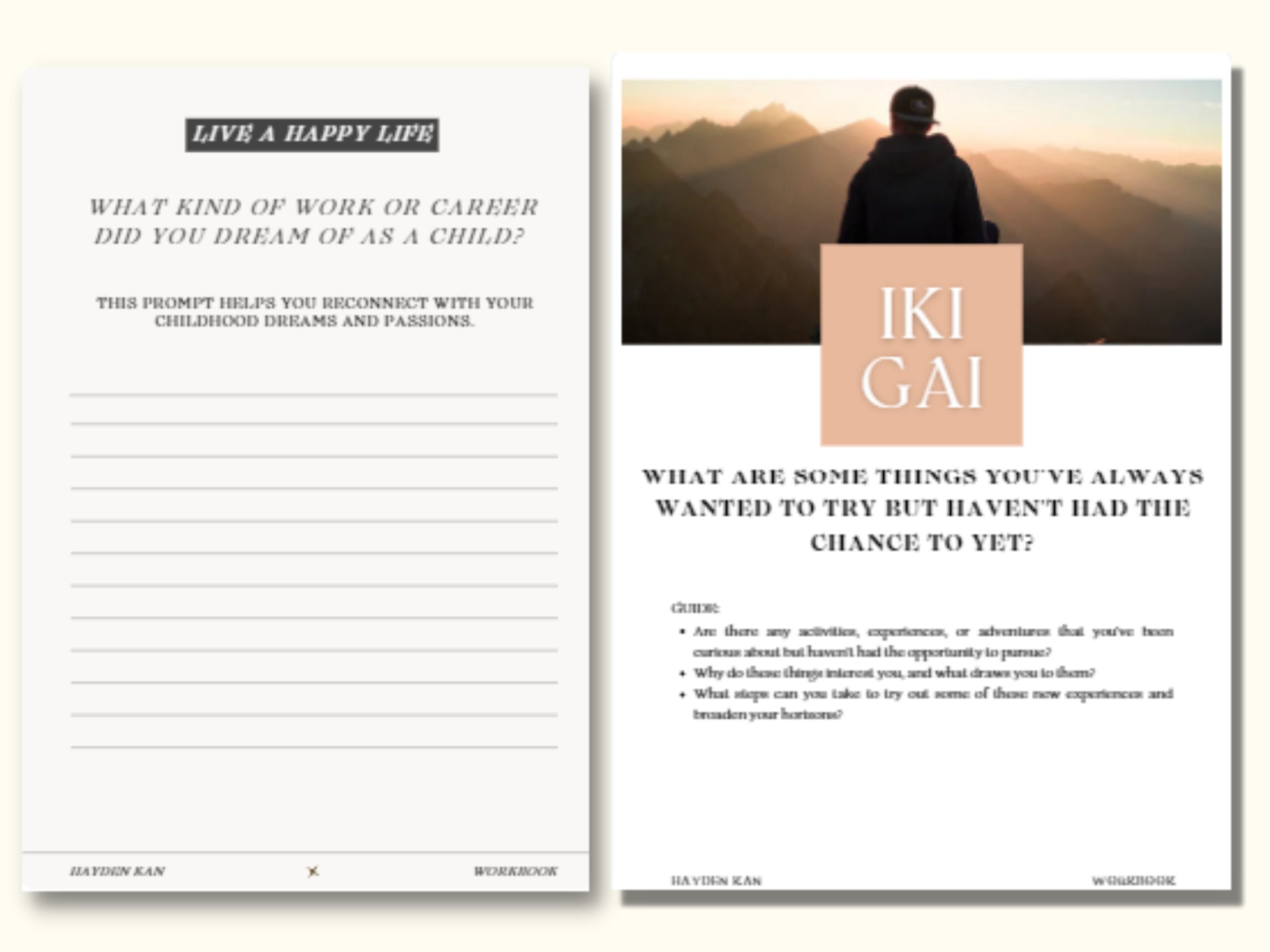 Ikigai Workbook Instant Download,ikigai Planner, Life Purpose Planner ...