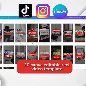 20 Editable Instagram Reel Affilliate Marketer Templates for Reel ...