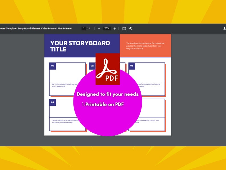 10 Printable Storyboard Templates.editable Social Media Story Board ...