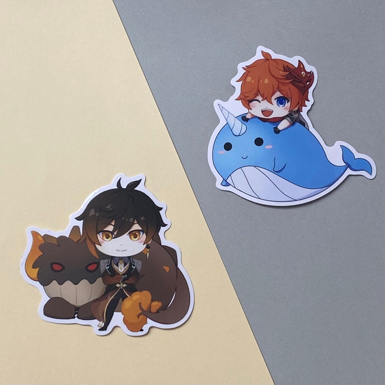 Genshin Impact - Childe (tartaglia) W/ Narwhal & Zhongli W/ Azhdaha ...