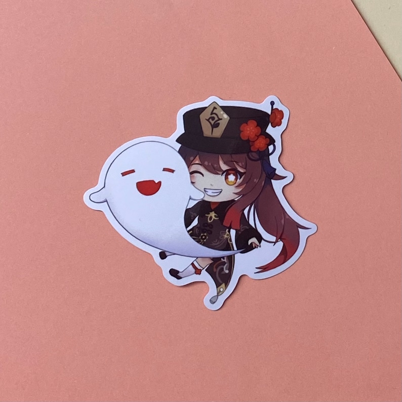 Genshin Impact - Hutao With Ghost & Yoimiya With Goldfish Glossy ...