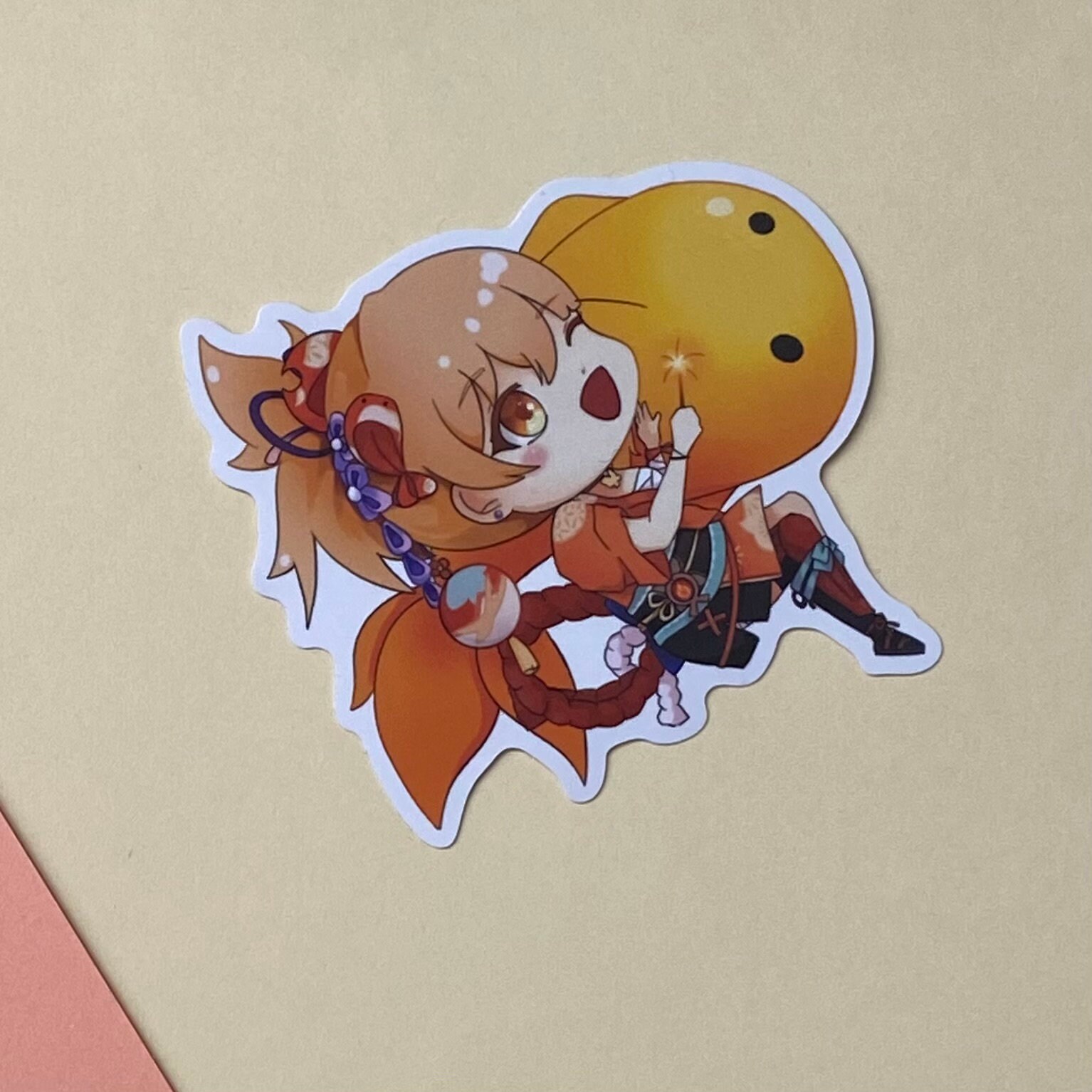 Genshin Impact - Hutao With Ghost & Yoimiya With Goldfish Glossy ...