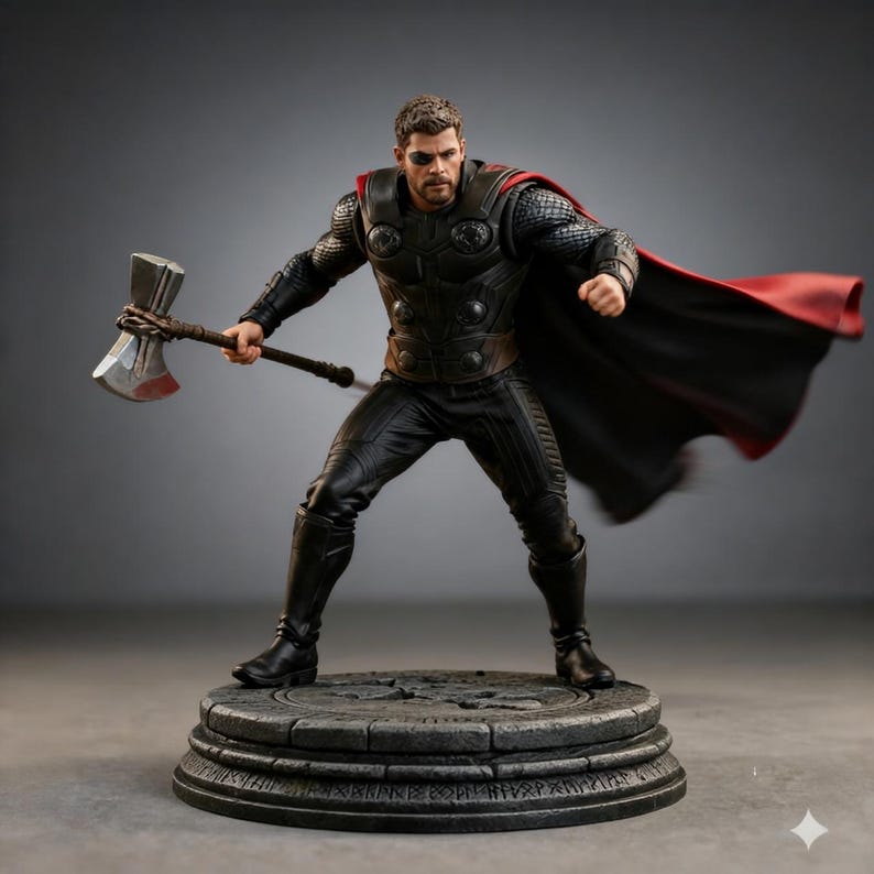 Thor STL File for 3D Printing - Avengers Infinity War Statue - Digital ...