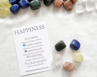 Happiness Crystal Set, Sunstone, Orange Calcite, Citrine, Mood Boosting ...