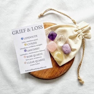 Crystals for Grief and Loss Crystal Set Natural Crystals Loss and Grief ...
