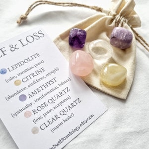 Crystals for Grief and Loss Crystal Set Natural Crystals Loss and Grief ...