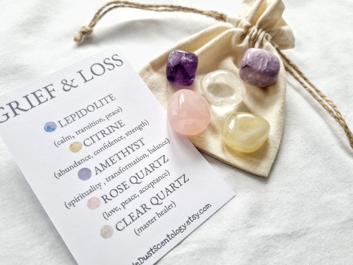 GRIEF Gift Set Crystals for Grief and Loss Crystal Set Grief Crystals ...