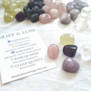Crystals for Grief and Loss Crystal Set Natural Crystals Loss and Grief ...