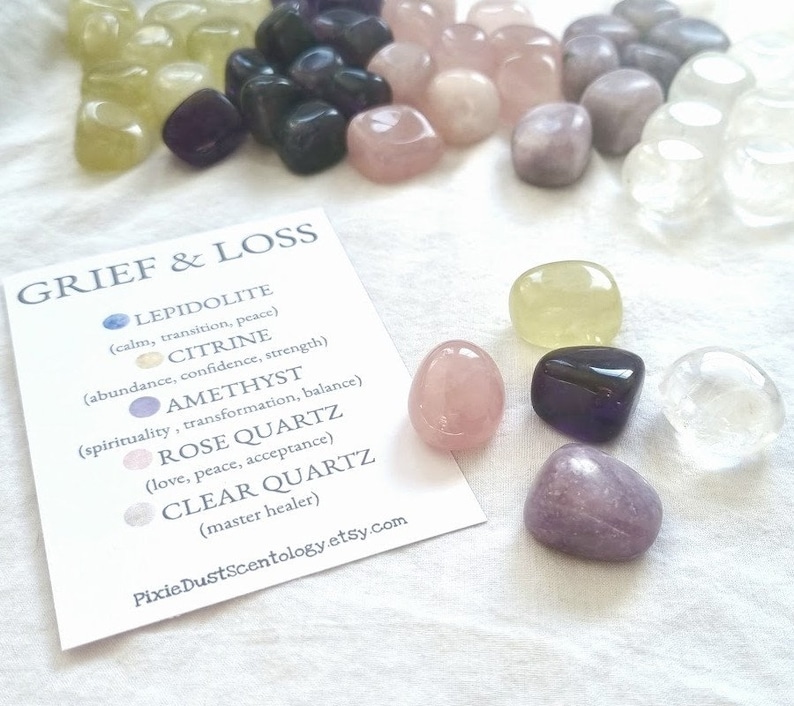 Crystals for Grief and Loss Crystal Set Natural Crystals Loss and Grief ...