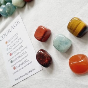 Crystals for Courage Courage Thinking of You Gift Intention Crystal ...