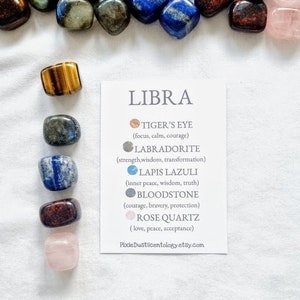 Crystals for Libra Libra Zodiac Libra Crystals Set Zodiac Gift Zodiac ...