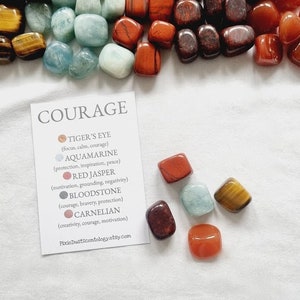 Crystals for Courage Courage Thinking of You Gift Intention Crystal ...