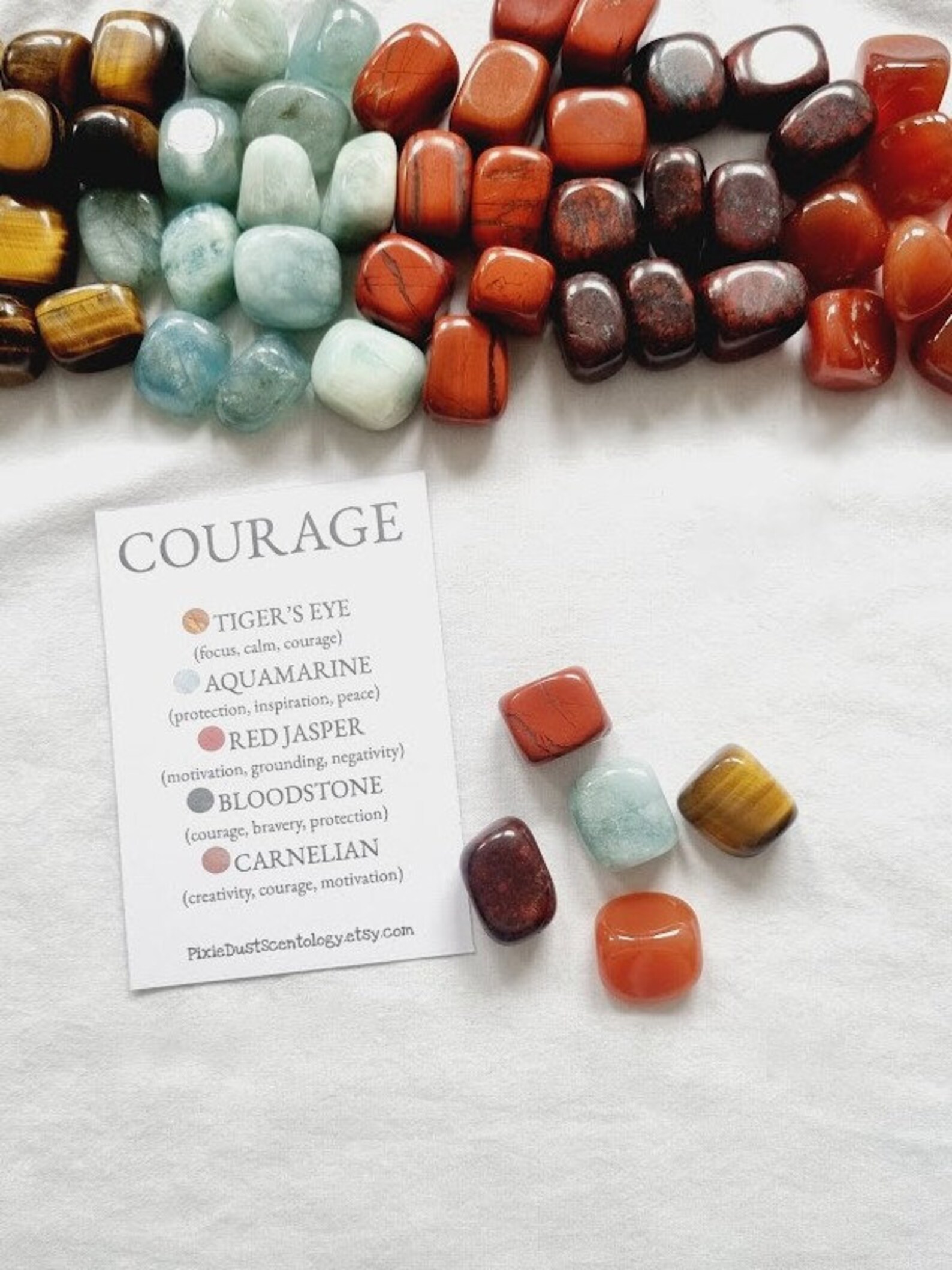 Crystals for Courage Courage Thinking of You Gift Intention Crystal ...