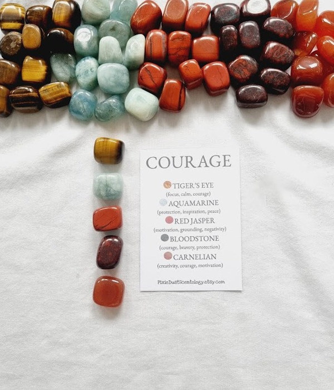 Crystals for Courage Courage Thinking of You Gift Intention Crystal ...