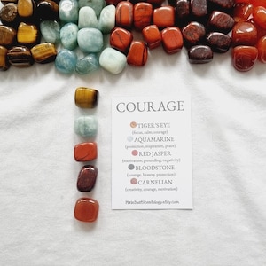 Crystals for Courage Courage Thinking of You Gift Intention Crystal ...