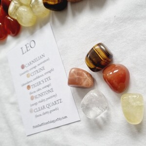 Crystals for Leo Leo Zodiac Leo Leo Crystals Set Zodiac Gift Zodiac ...