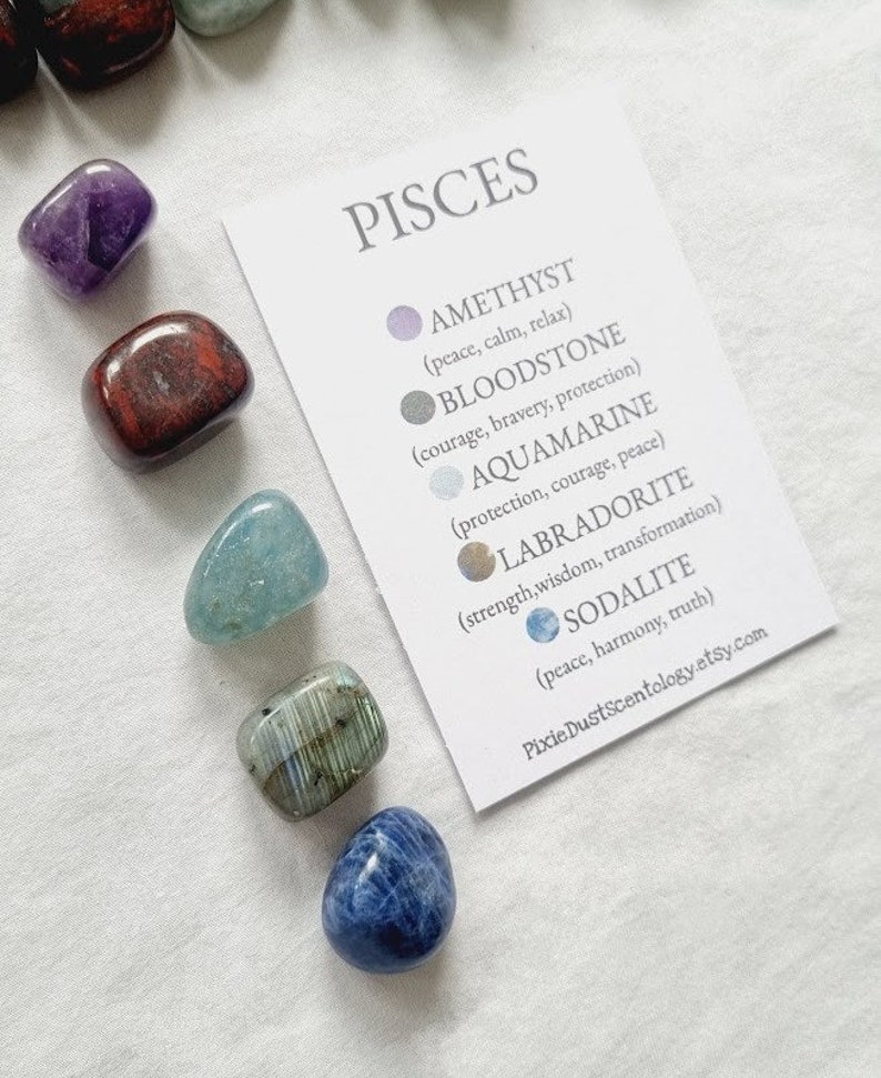 Zodiac Crystal Set 12 Zodiac Signs Crystal Set Astrology - Etsy