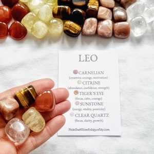 Crystals for Leo Leo Zodiac Leo Leo Crystals Set Zodiac Gift Zodiac ...