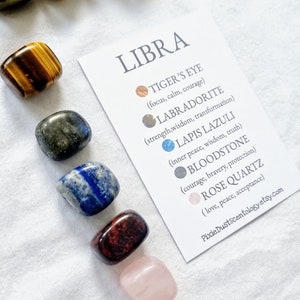 Crystals for Libra Libra Zodiac Libra Crystals Set Zodiac Gift Zodiac ...