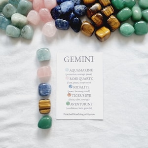 Crystals for Gemini Gemini Zodiac Gemini Crystals Set Zodiac Gift ...