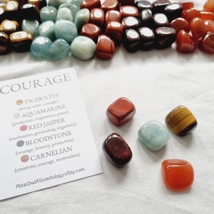 Crystals for Courage Courage Thinking of You Gift Intention Crystal ...