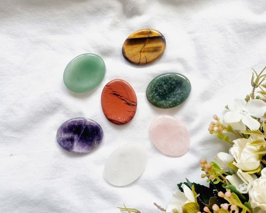 Worry Stone Crystal Worry Stone Natural Gemstone Palm Stone Natural ...