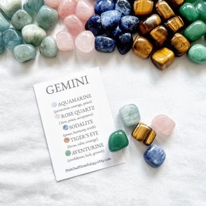 Crystals for Gemini Gemini Zodiac Gemini Crystals Set Zodiac Gift ...