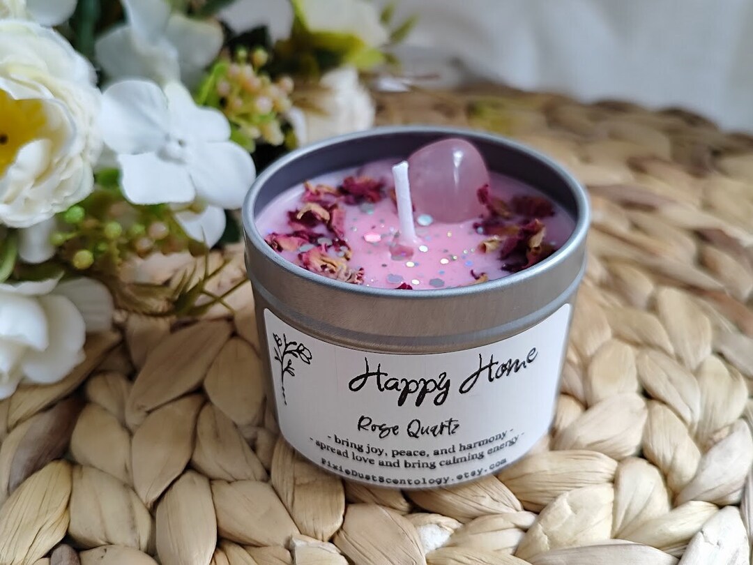 Crystal Candle for New Home Happy Home Candle Moving in Gift Gemstone ...