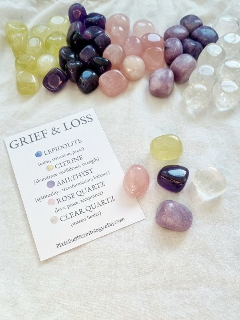 Crystals for Grief and Loss Crystal Set Healing Crystals Loss - Etsy