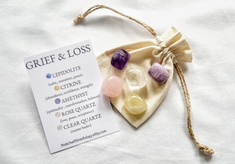 GRIEF Gift Set Crystals for Grief and Loss Crystal Set Grief Crystals ...