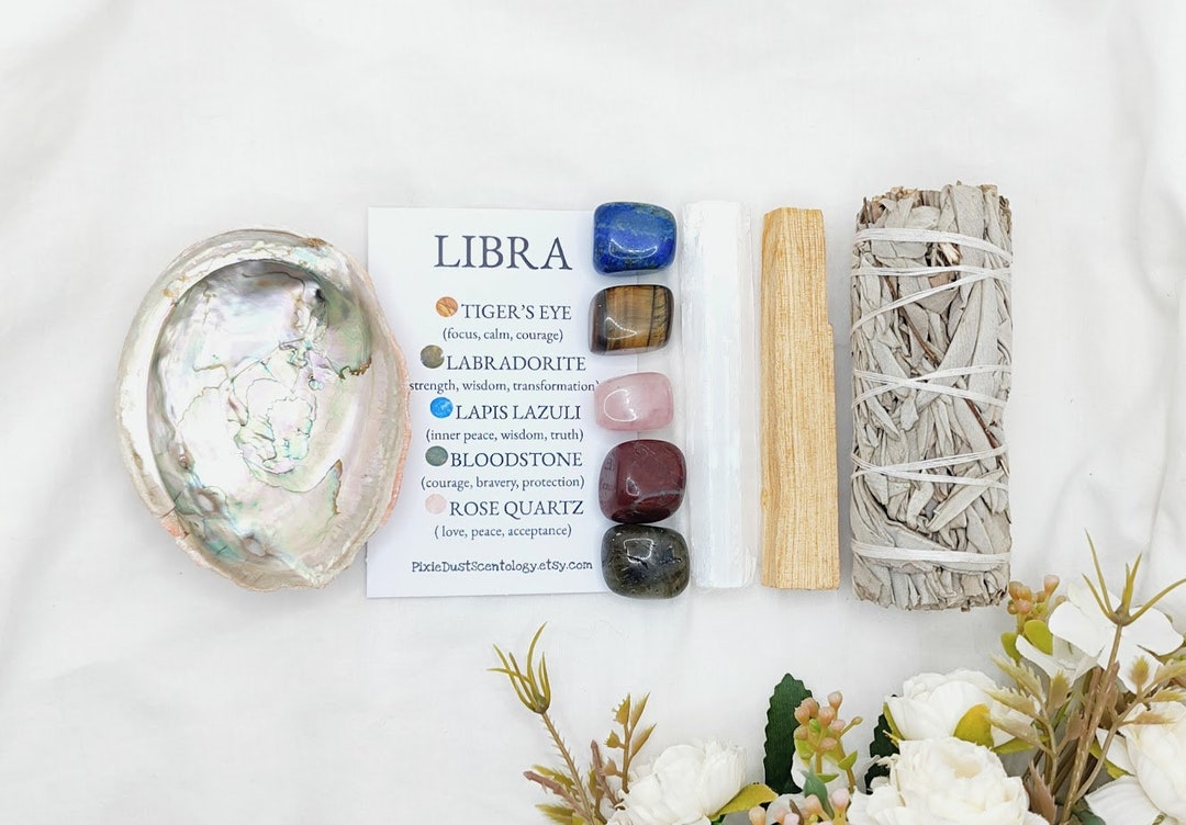Libra Zodiac Smudge Kit Libra Crystals Smudge Kit Gift Zodiac Gift ...
