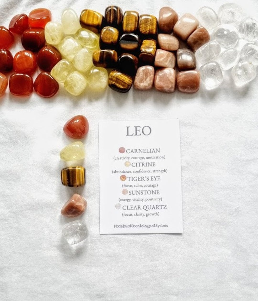 Crystals for Leo Leo Zodiac Leo Leo Crystals Set Zodiac Gift Zodiac ...
