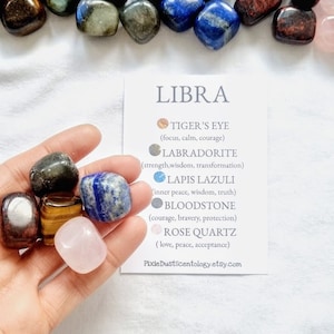Crystals for Libra Libra Zodiac Libra Crystals Set Zodiac Gift Zodiac ...