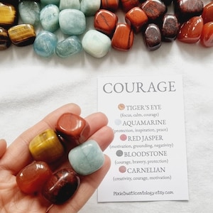 Crystals for Courage Courage Thinking of You Gift Intention Crystal ...