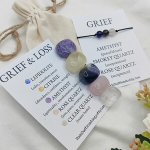 GRIEF Gift Set Crystals for Grief and Loss Crystal Set Grief Crystals ...