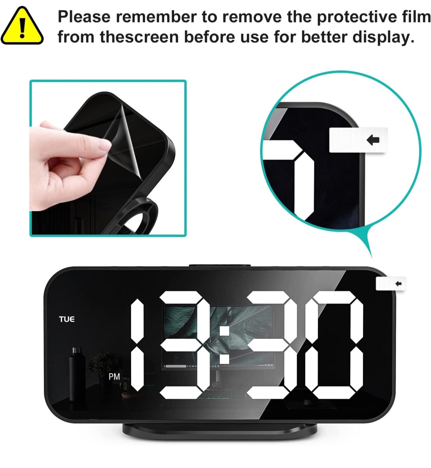 3D LED Digital Clock Wall Decoration Glowing Night Mode - Etsy