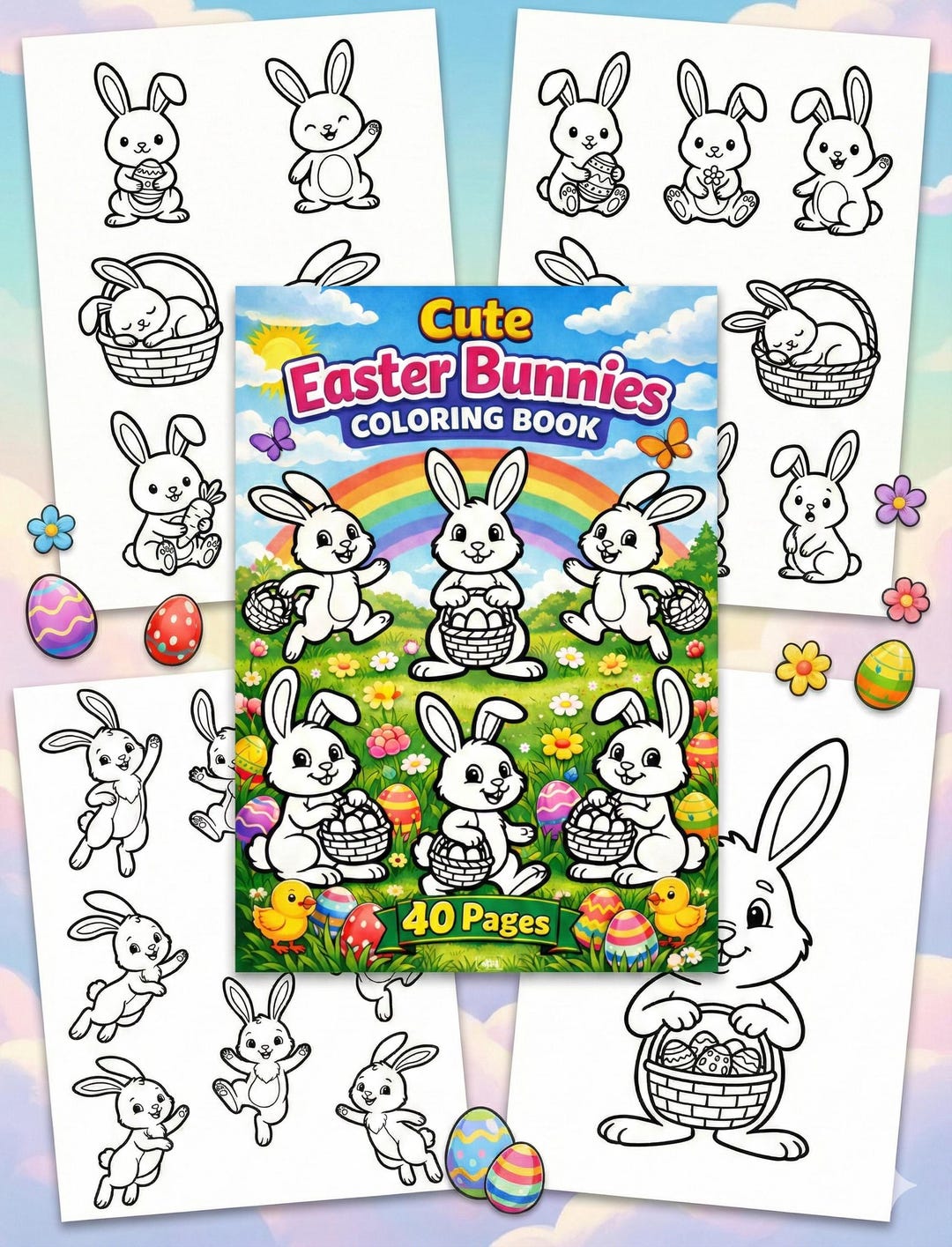 Easter Coloring Book – 40 Printable Pages (instant Download) - Etsy