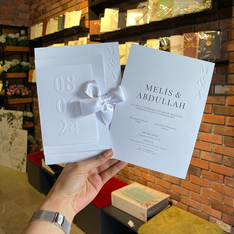 Embossed Wedding Invitations - Etsy