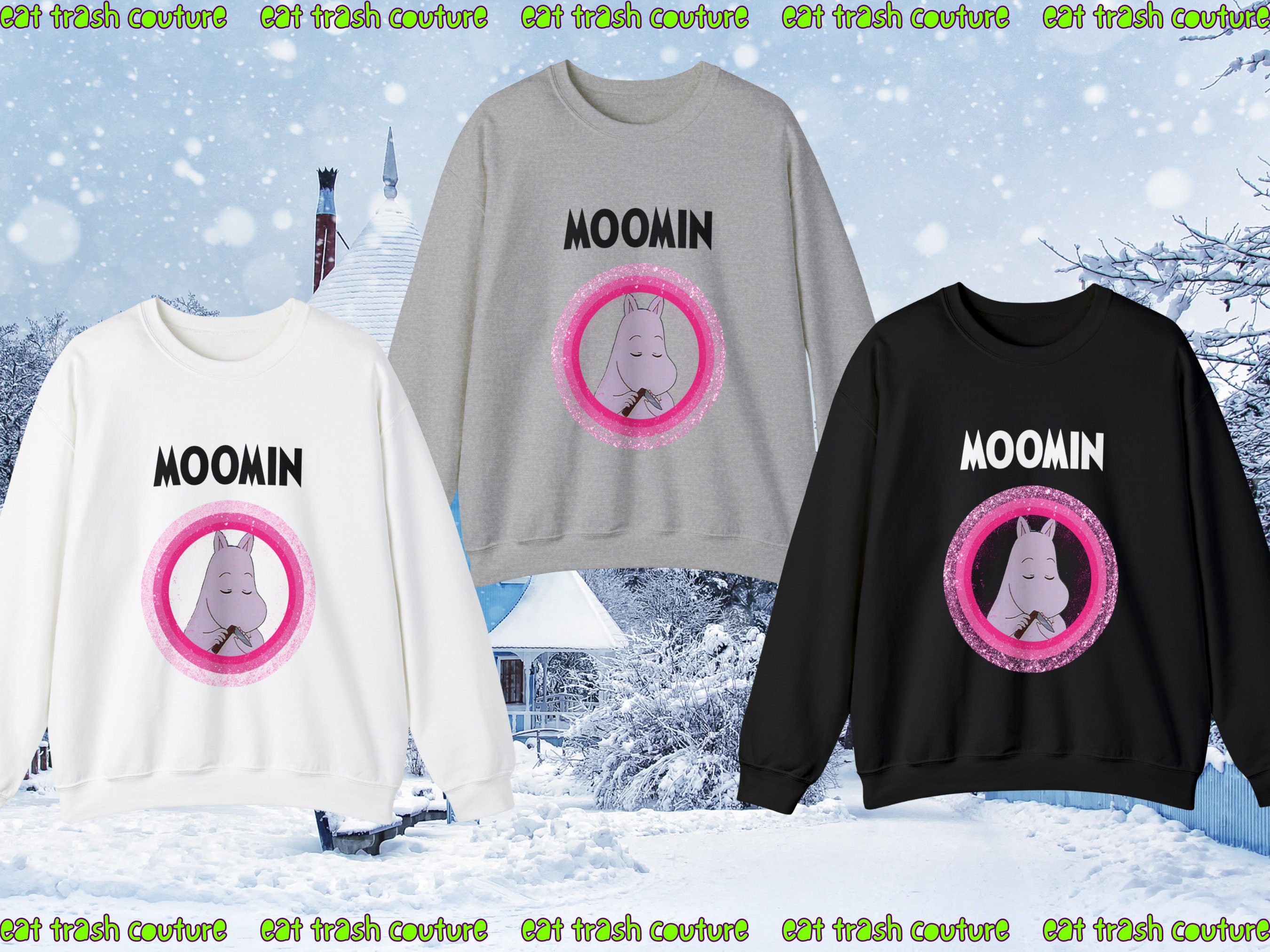 Moomin Shirt Kawaii Top Finland Moomin Print Moomin Valley Tove Jansson ...