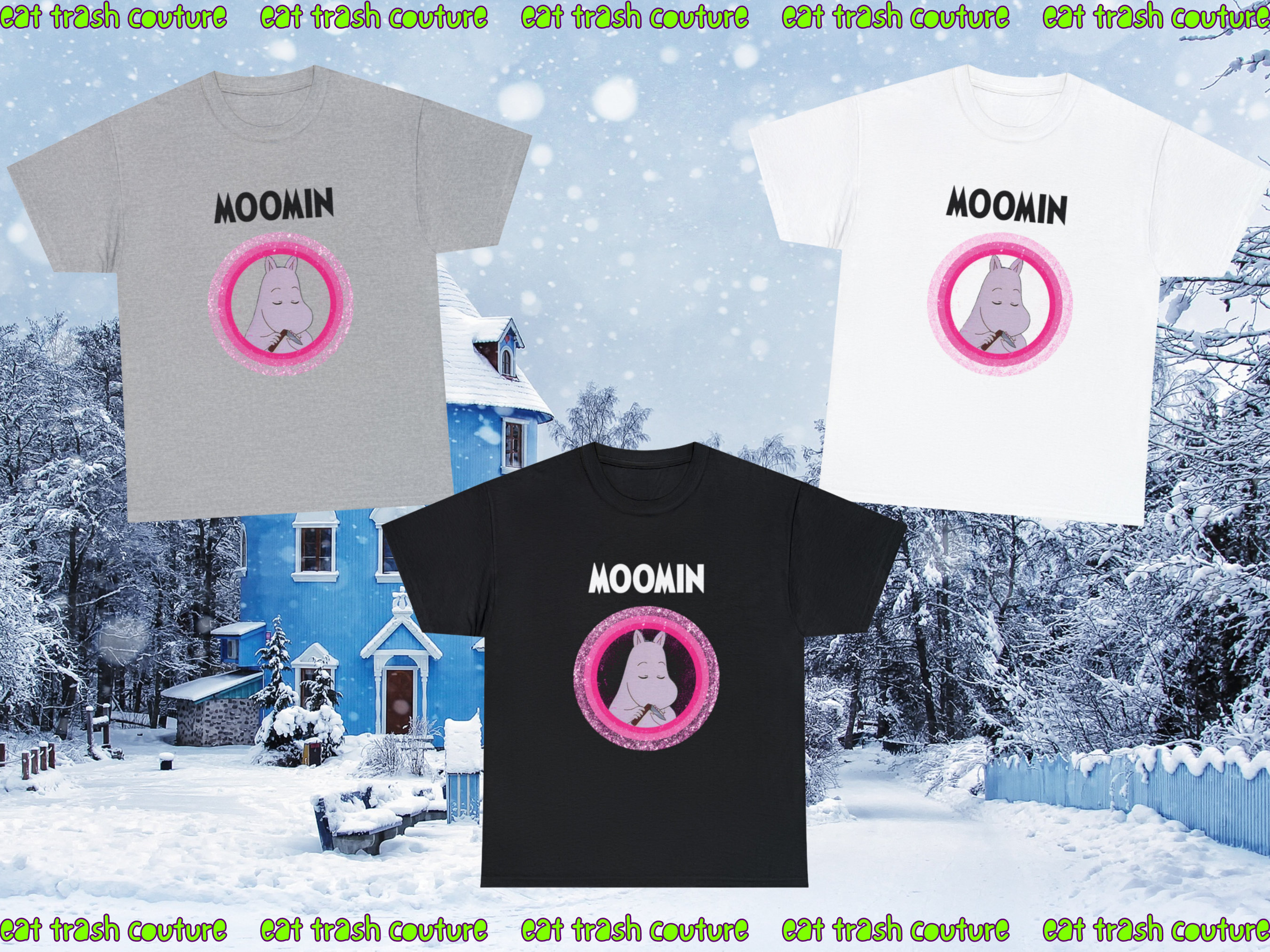 Moomin Shirt Kawaii Top Finland Moomin Print Moomin Valley Tove Jansson ...