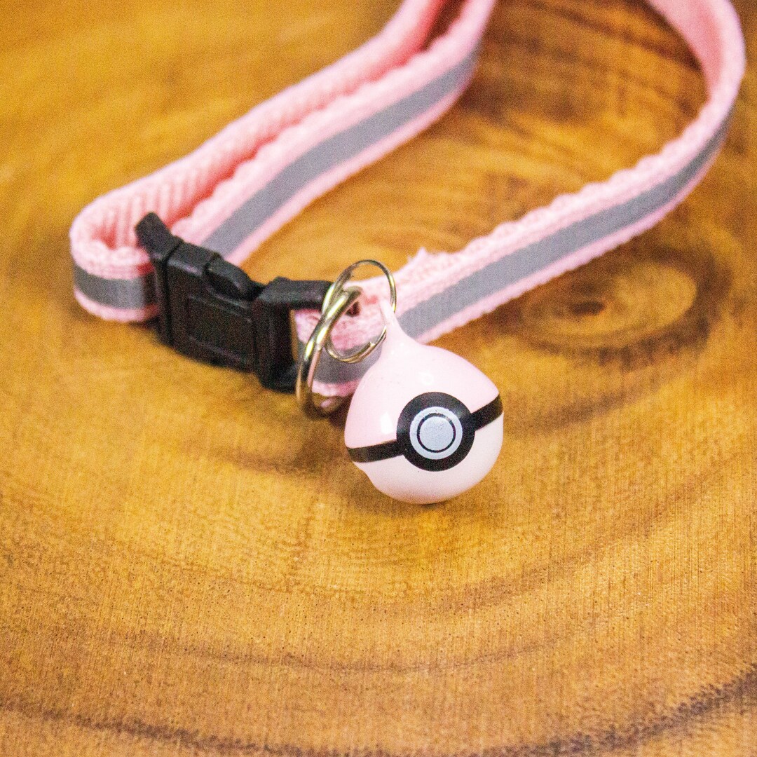 Pink Pokemon Poke Ball Cat Collar, Pet Fashion Style, Gamer Nerd Geeky ...