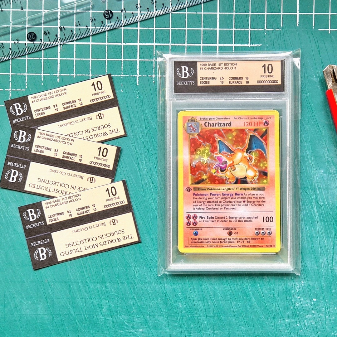 Printable Beckett Style Labels, Downloadable Printed Grading Tabs ...