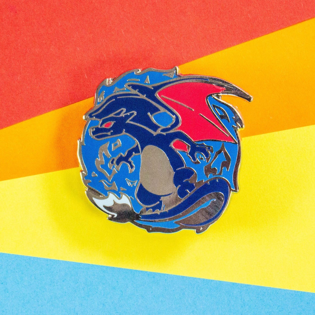 Shiny Charizard Pin XL, Pokemon Fashion, Kids Style, Badge Metal, Gift ...