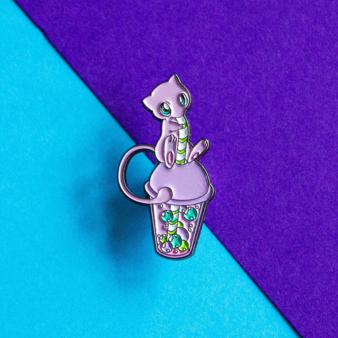 Mew Bubble Tea Pin, Pokemon Fashion, Kids Style, Badge Metal, Gift Fun ...