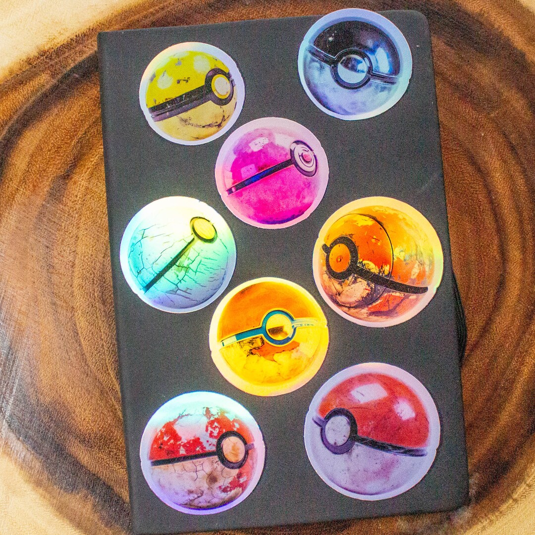 Rustic Poke Ball Journal Sticker Set, Pokemon Legends, Pokeball Master ...